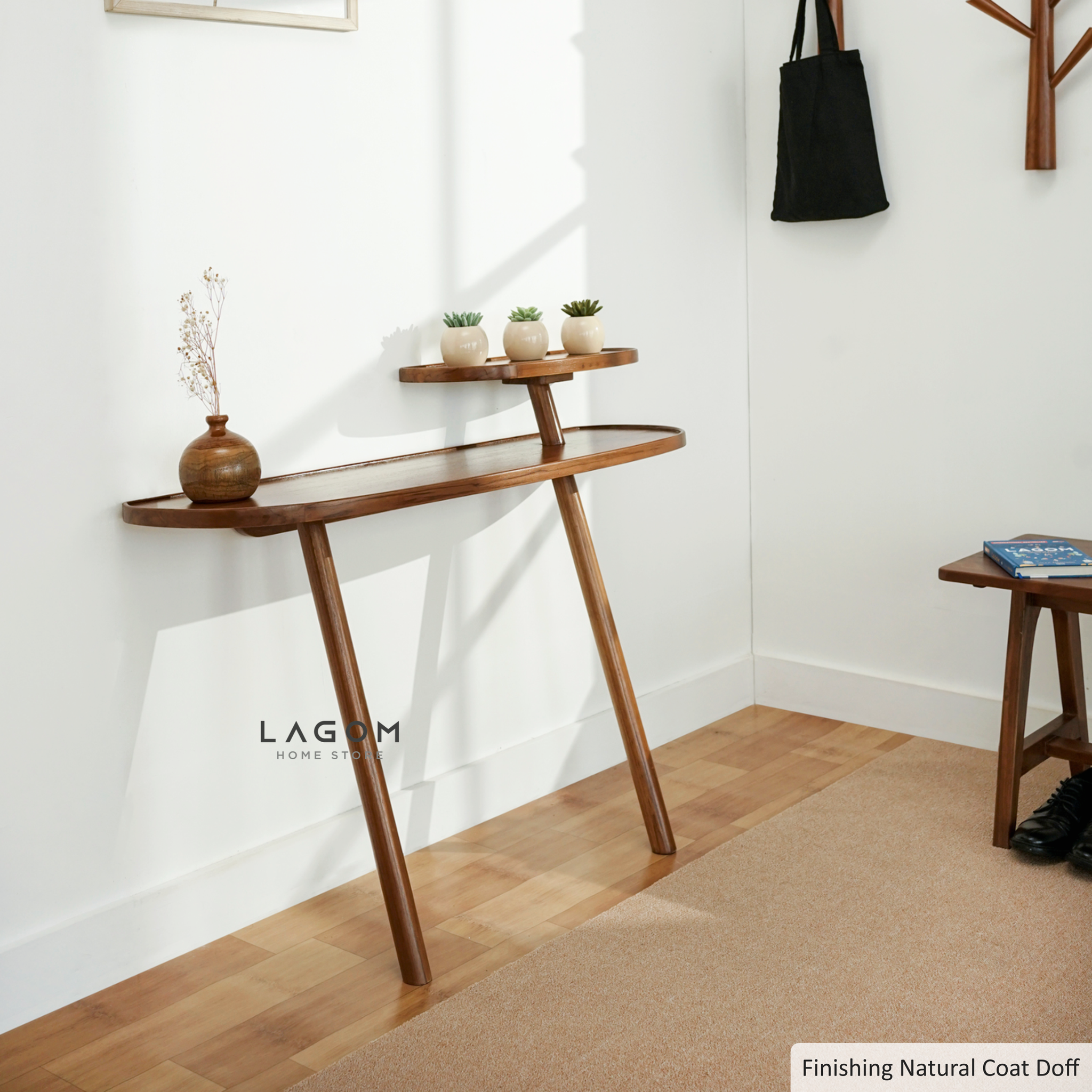 Meja Konsol Dinding | Kayu Jati | Panjang 110 cm | Minimalis | Estetik ...
